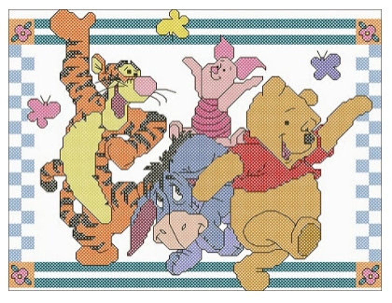Winnie the Pooh and Friends Cross Stitch Pattern Instant | Etsy