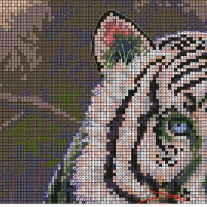 Tiger Eyes in the Wild Cross Stitch Pattern – Majestic Wildlife Design ...