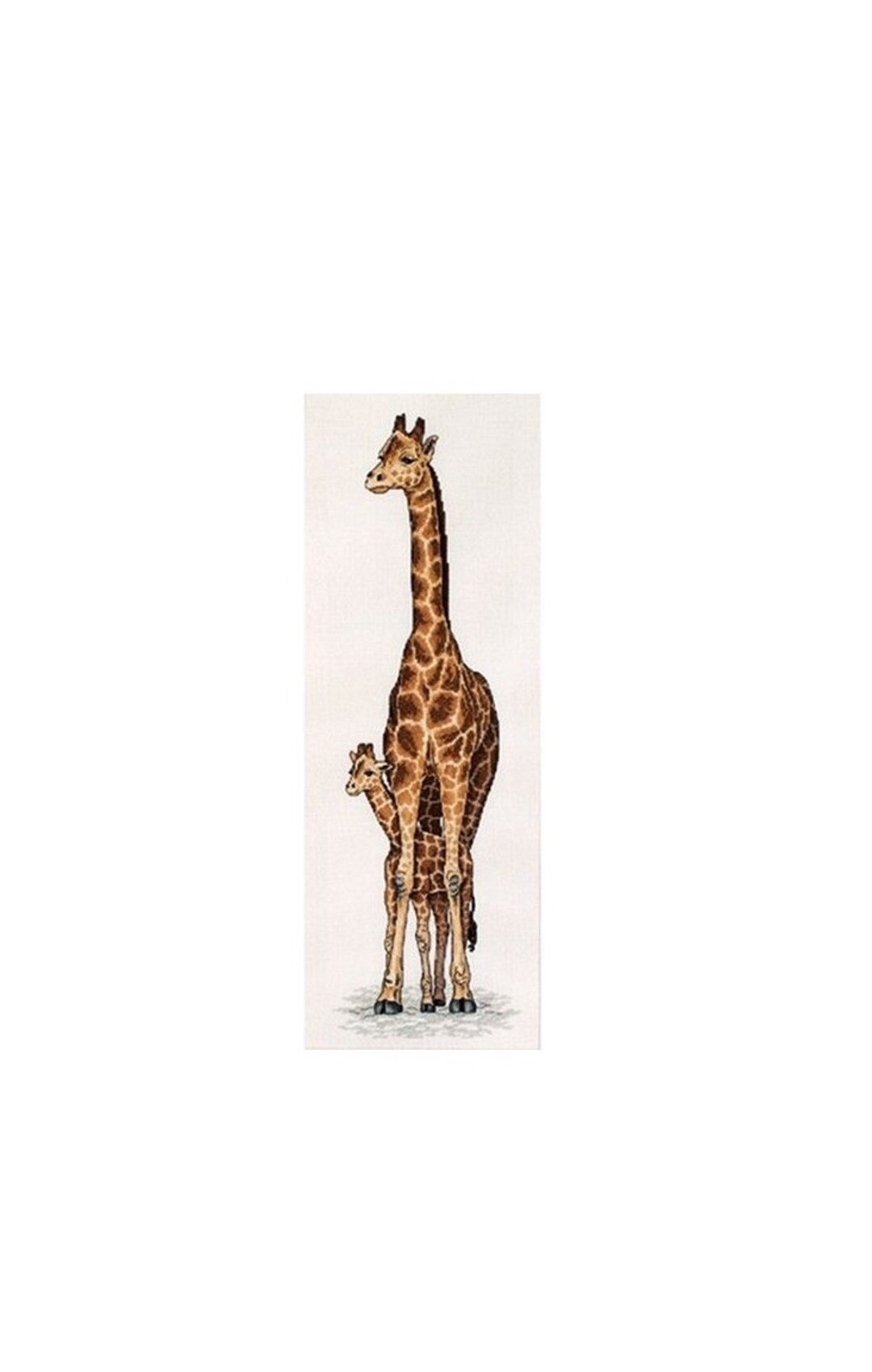 Giraffe Mother and Baby Cross Stitch Pattern – Wildlife & Animal Design ...