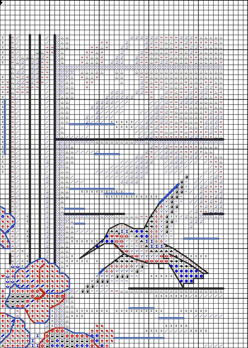 Flowers and Hummingbird Small Cross Stitch Pattern Instant PDF Download ...