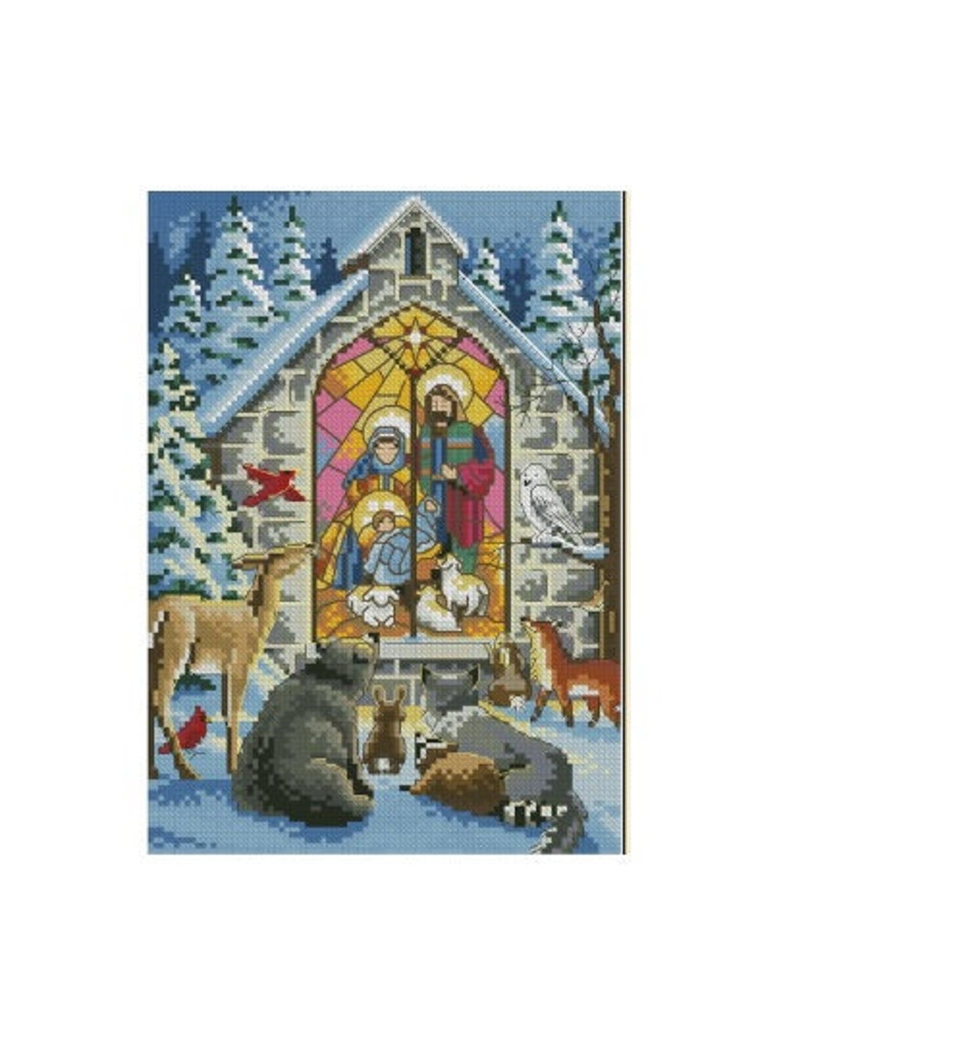 Holy Nativity Scene Cross Stitch Pattern – Christmas Eve Religious ...