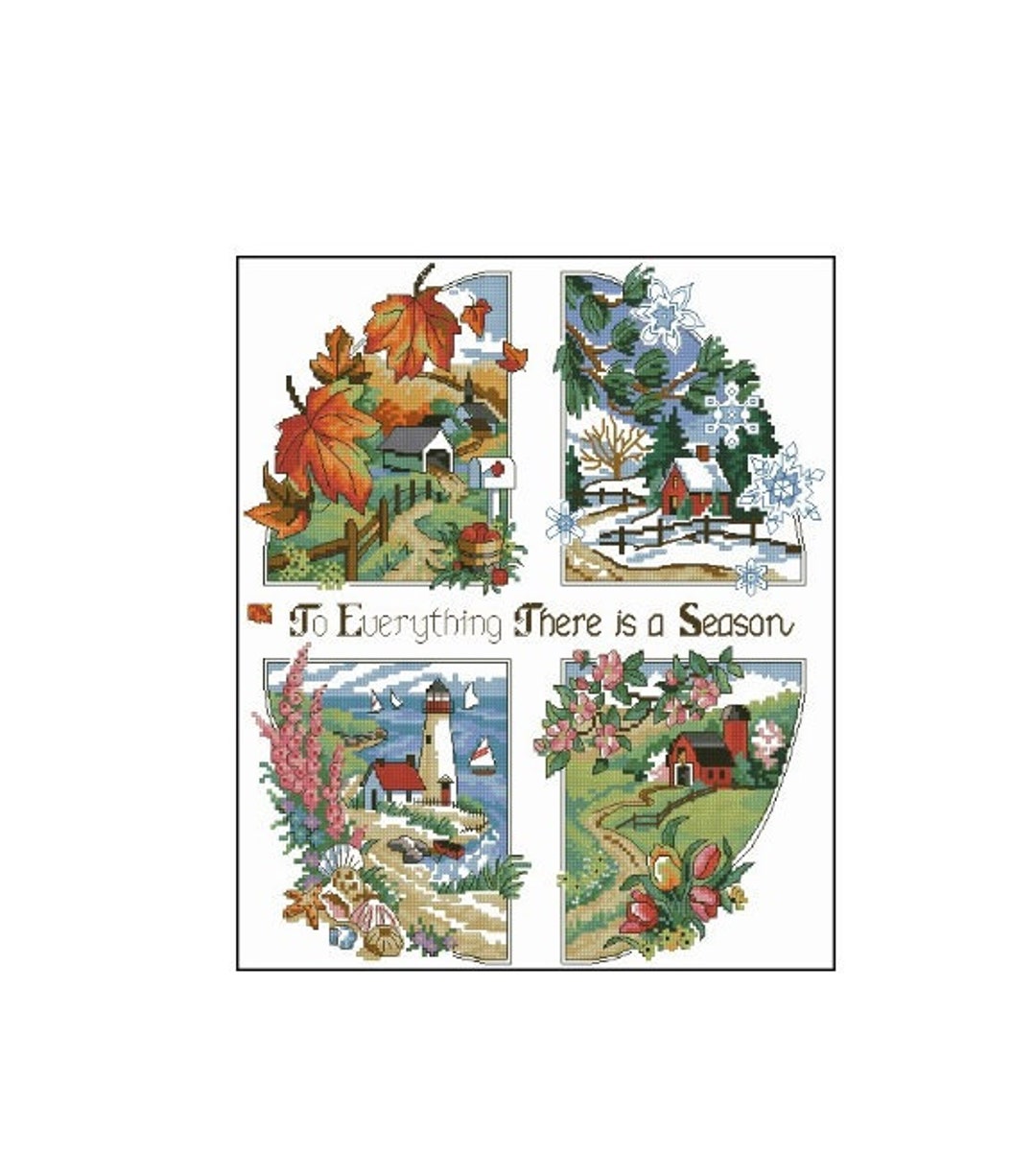 A Season for Everything Cross Stitch Pattern – Four Seasons Design ...