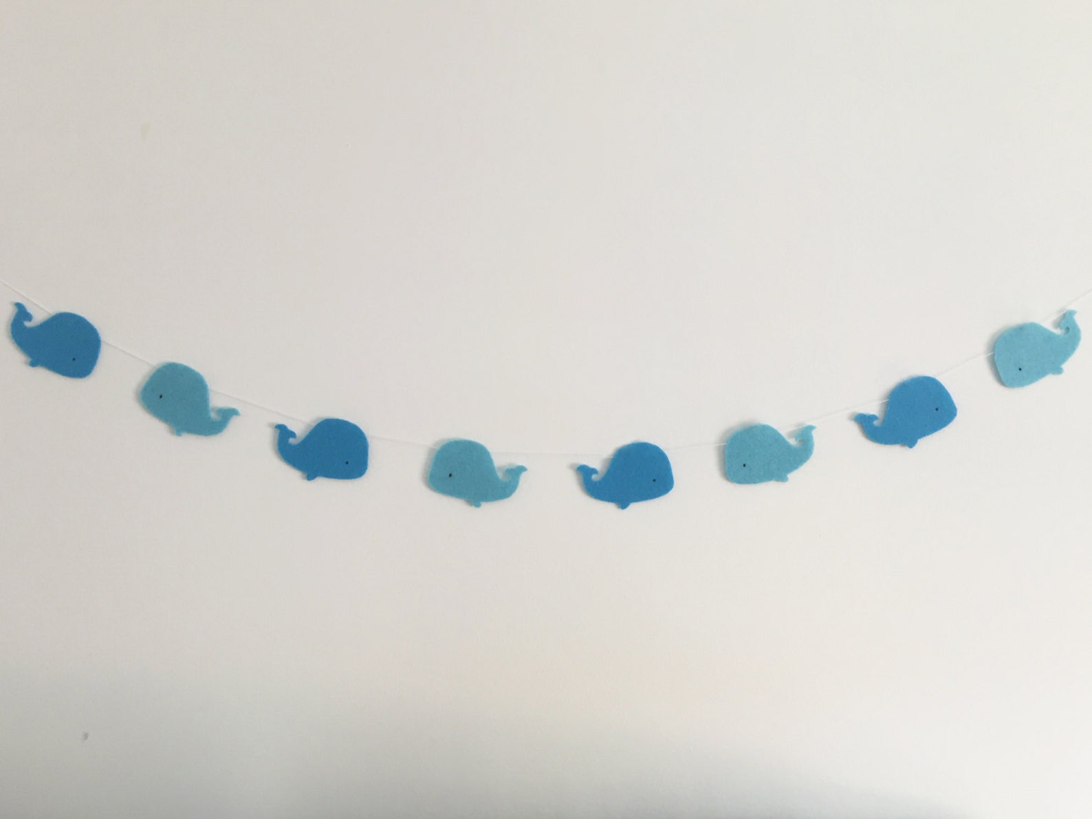 Whale Felt Garland Nautic Decoration Whales Bunting Birthday Party Baby ...