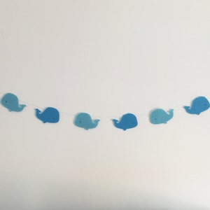 Whale Felt Garland Nautic Decoration Whales Bunting Birthday Party Baby ...