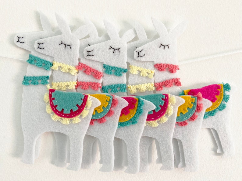 Llama Garland Fiesta Decor Lama Bedroom Nursery Decor Unisex - Etsy