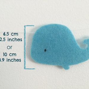 Whale Felt Garland Nautic Decoration Whales Bunting Birthday Party Baby ...