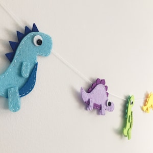 Dinosaur Felt Garland Party Decorations Dino Nursery Decor Boys Room ...