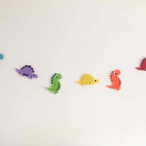 Dinosaur Felt Garland Party Decorations Dino Nursery Decor Boys Room ...
