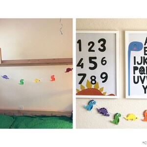 Dinosaur Felt Garland Party Decorations Dino Nursery Decor Boys Room ...