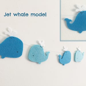Whale Felt Garland Nautic Decoration Whales Bunting Birthday Party Baby ...