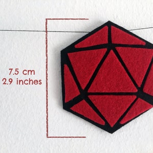 Dice Felt Garland D20 Critical Role Fail or Hit Tabletop Decor Dnd Geek ...