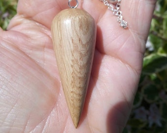 Wooden Pendulum With Chamber Divination Tool Dowsing Natural Gemstone ...