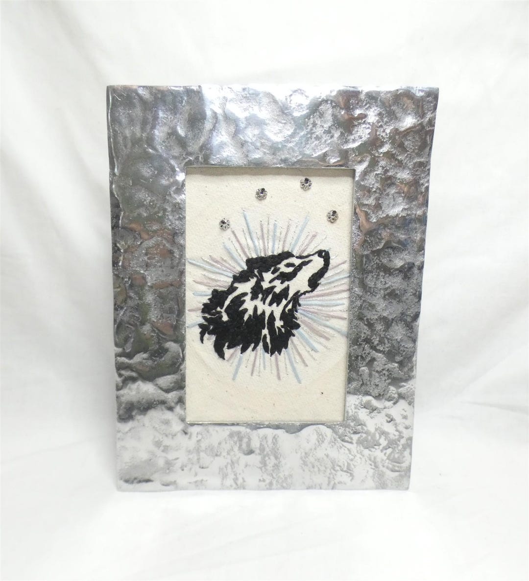 Brother Wolf Symbol Original Hand Embroidery Framed Art - Etsy