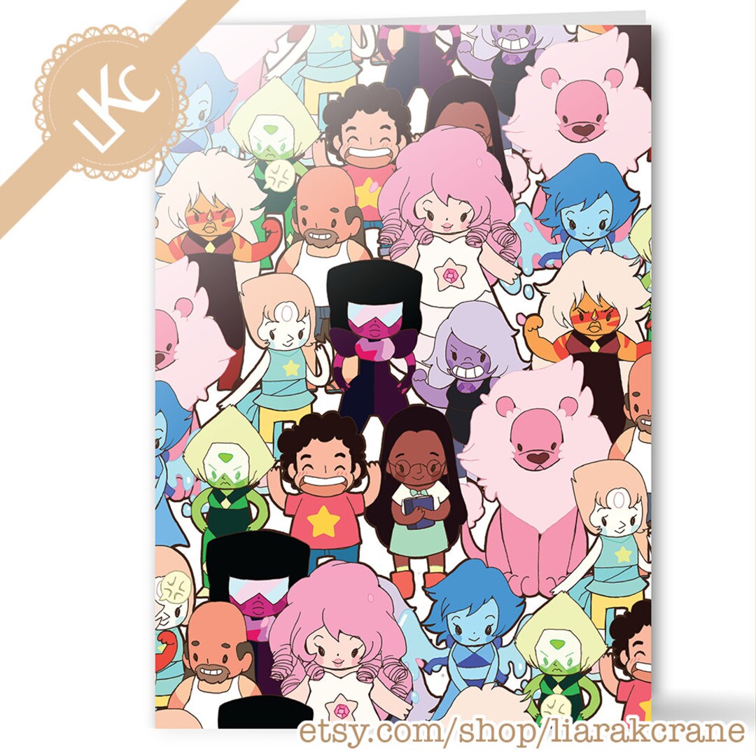 Steven Universe Inspired Greetings Card - Cute, Chibi - Etsy