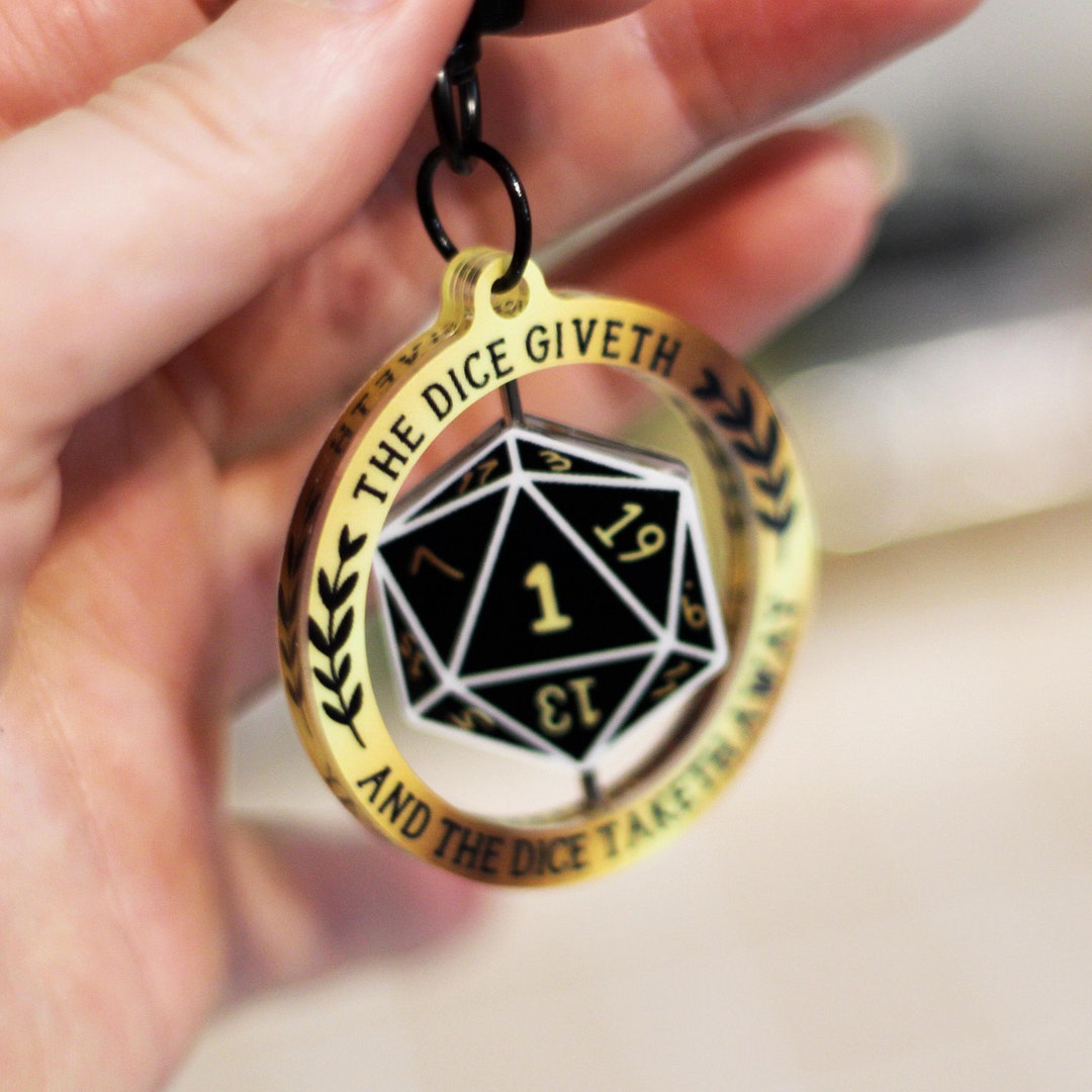 D20 Dice Keyring Spinner - DND Gift, Dungeons and Dragons, Gift for Him ...