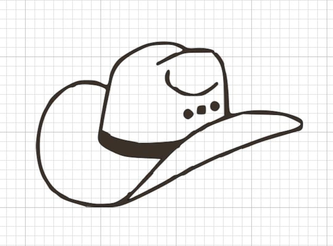 Cowboy Hat Decal - Etsy