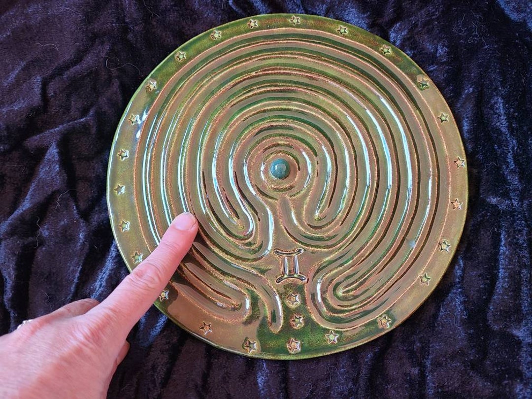 Gemini Ceramic Finger Labyrinth With Aventurine - Etsy