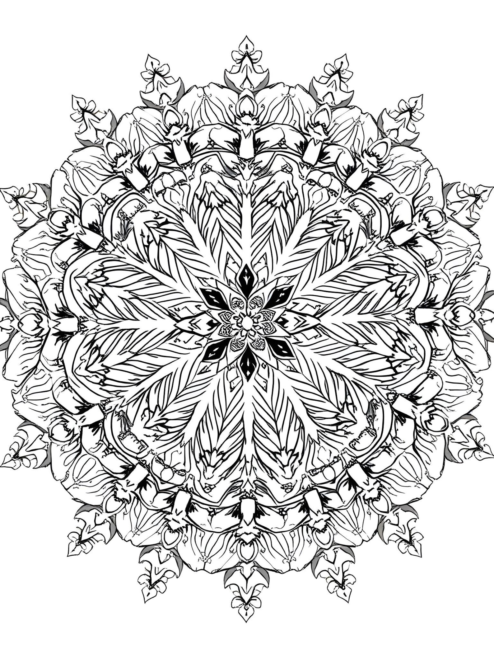 Snowflake Mandala Coloring Pages Collection Vol 1 - Etsy