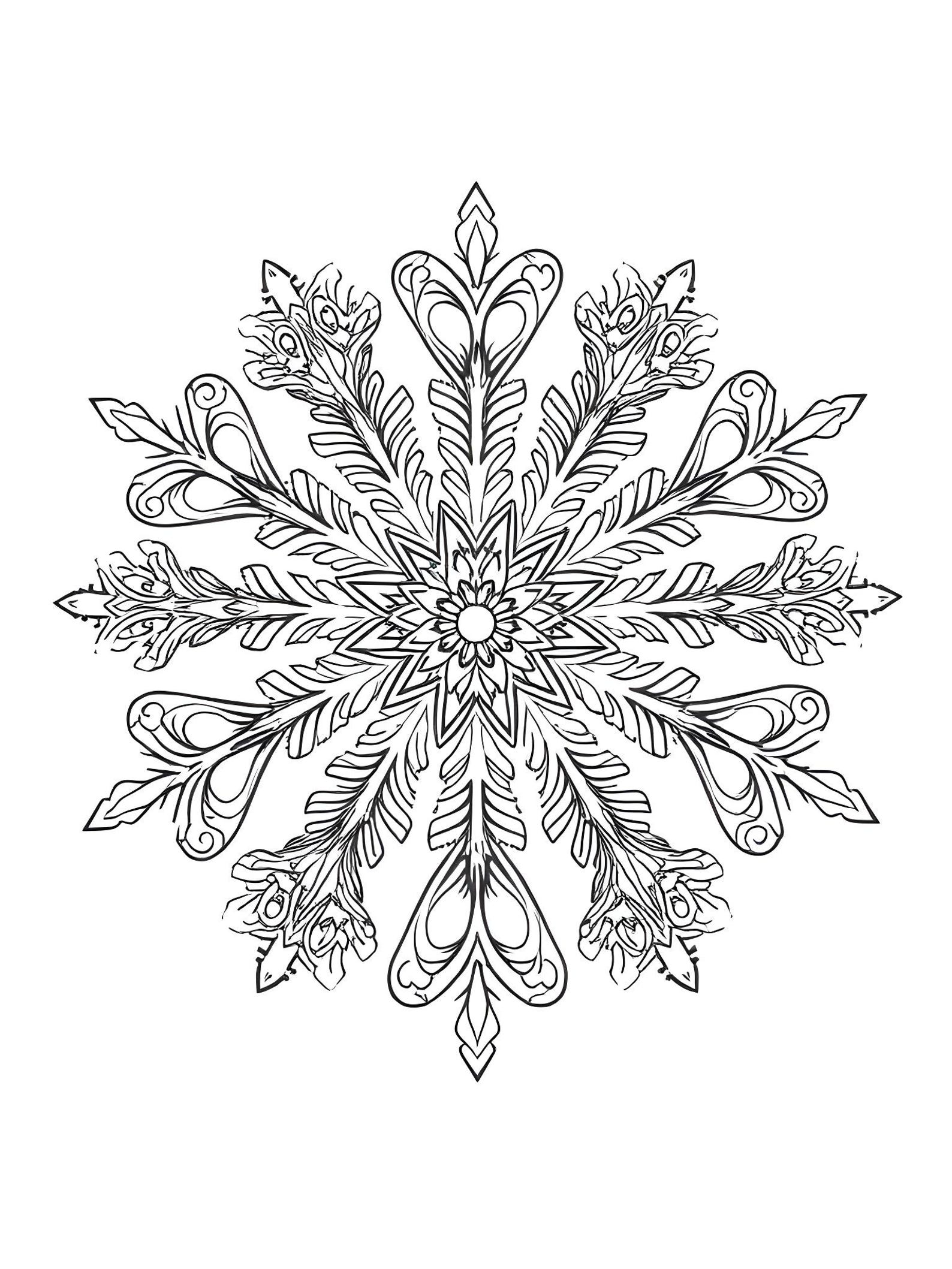Snowflake Mandala Coloring Pages Collection Vol 1 - Etsy