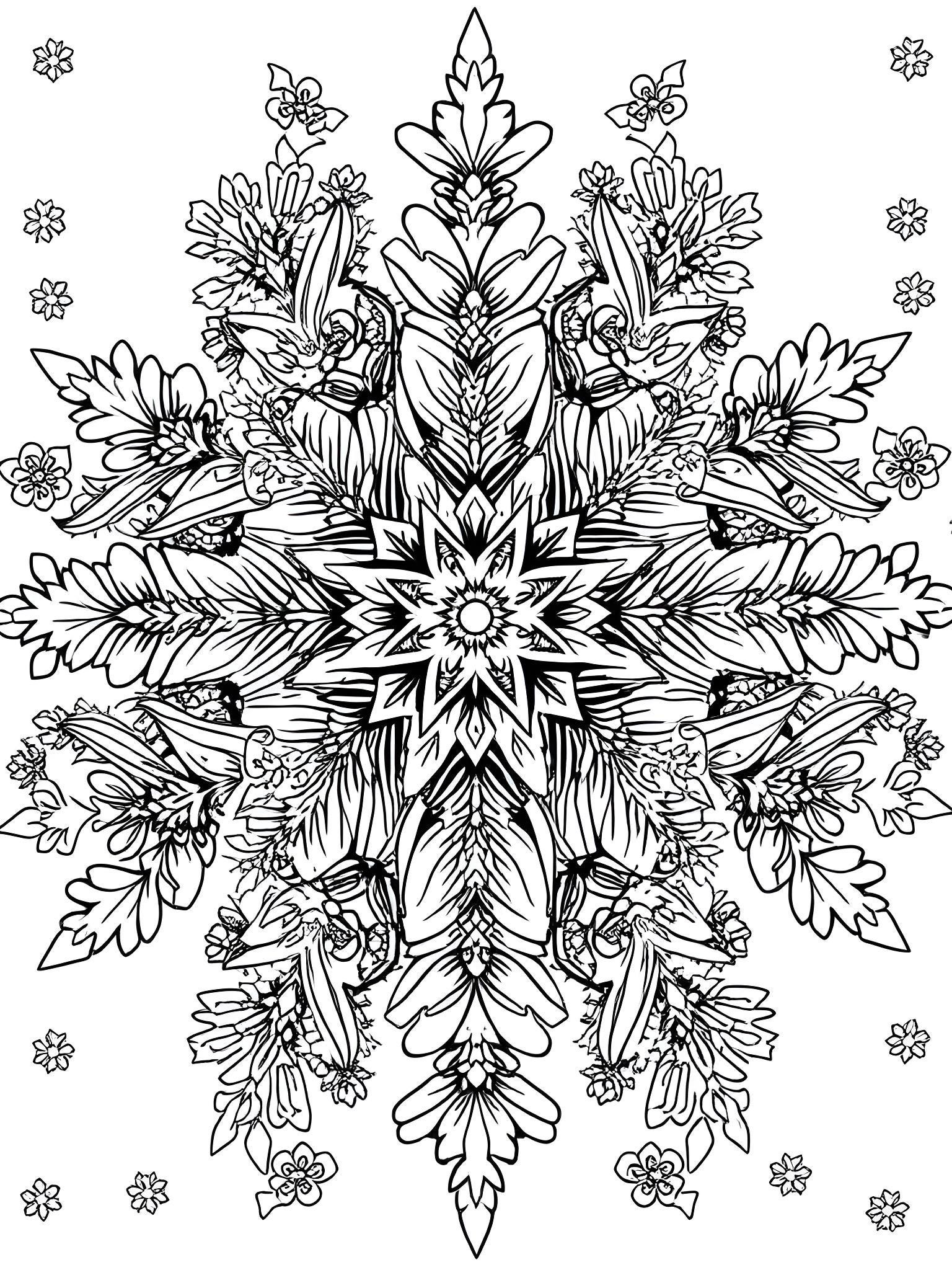 Snowflake Mandala Coloring Pages Collection Vol 1 - Etsy