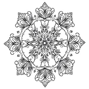 Snowflake Mandala Coloring Pages Collection Vol 1 - Etsy