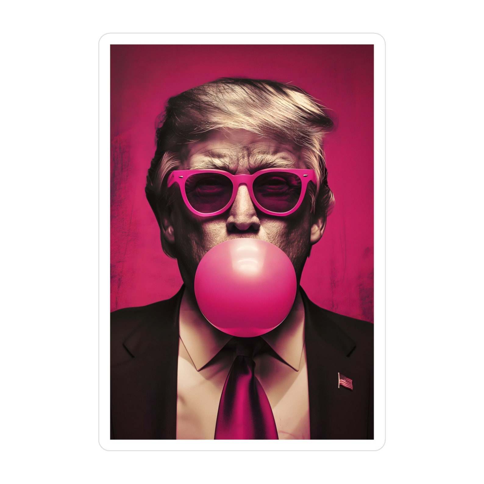 Trump Bubble Gum Pink Trump 20204 Trump Vance Sticker Trump - Etsy