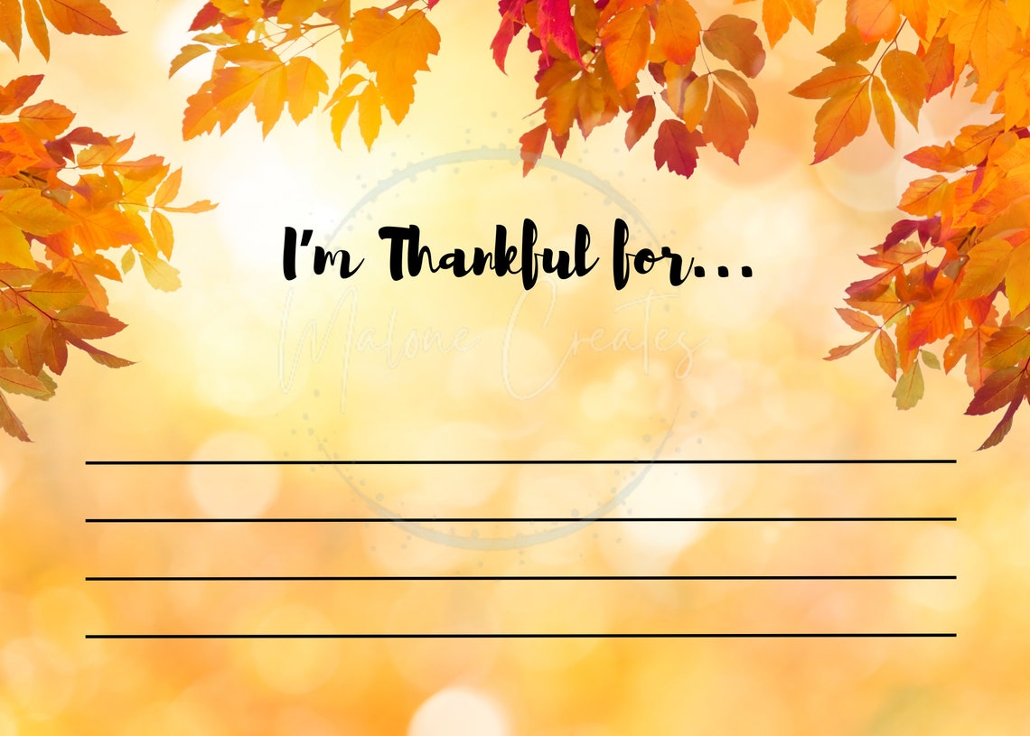 Printable Thankful Card Thanksgiving Dinner Friendsgiving Printable Art ...