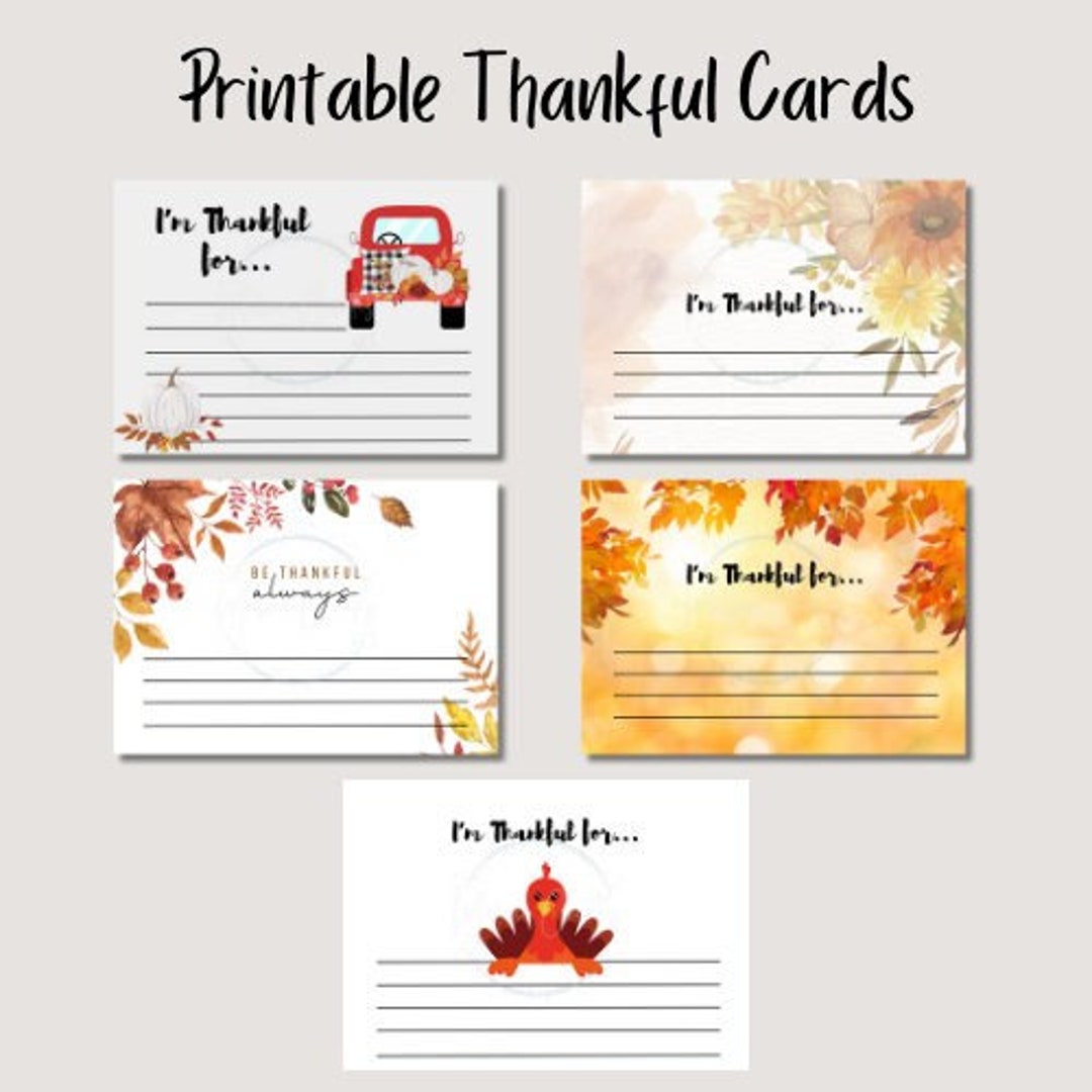 Printable Thankful Card Thanksgiving Dinner Friendsgiving Printable Art ...