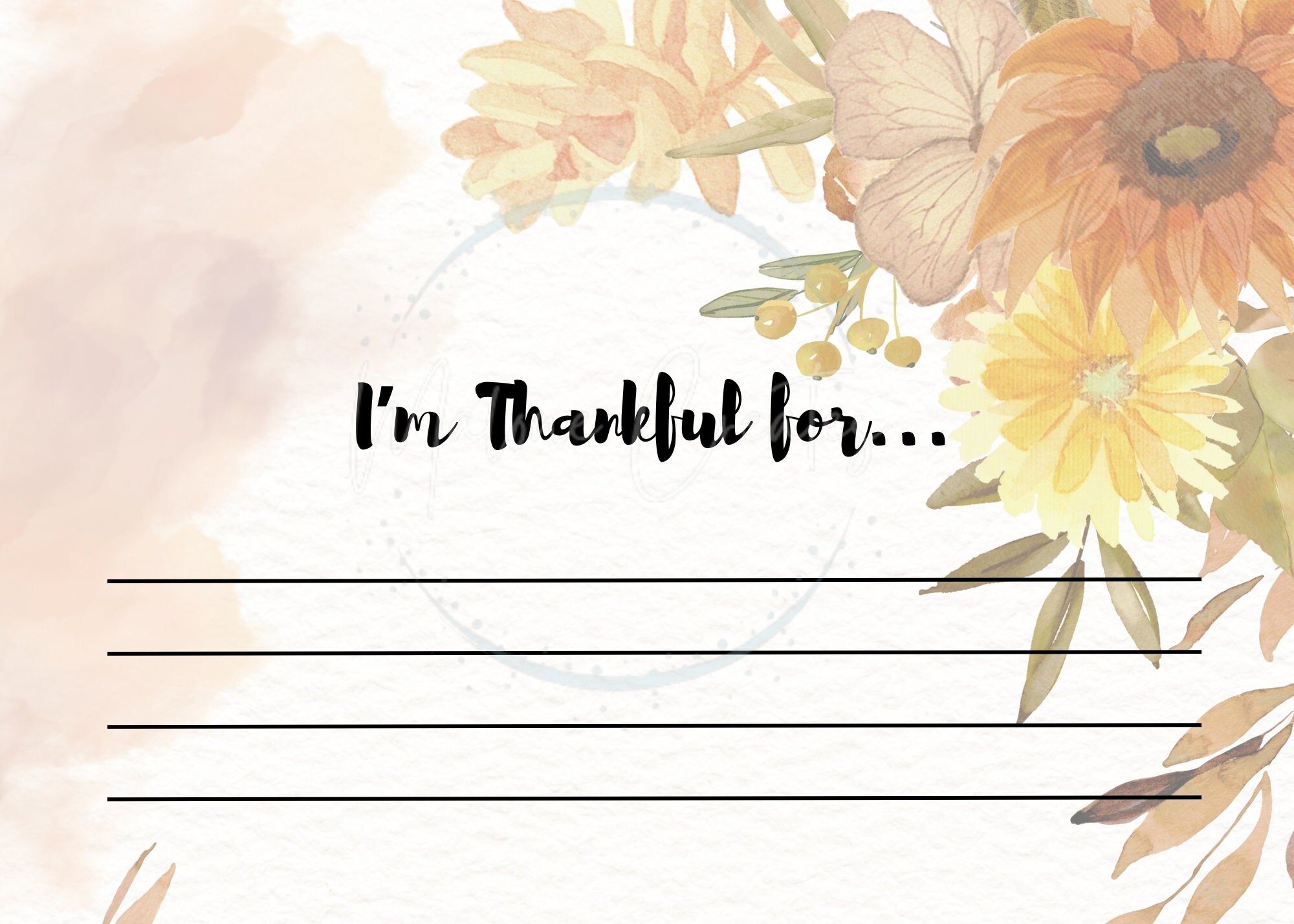 Printable Thankful Card Thanksgiving Dinner Friendsgiving Printable Art ...