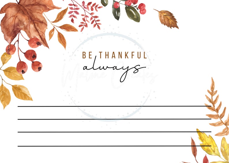 Printable Thankful Card Thanksgiving Dinner Friendsgiving Printable Art ...