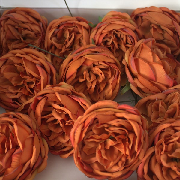 Burnt Orange Rose - Etsy