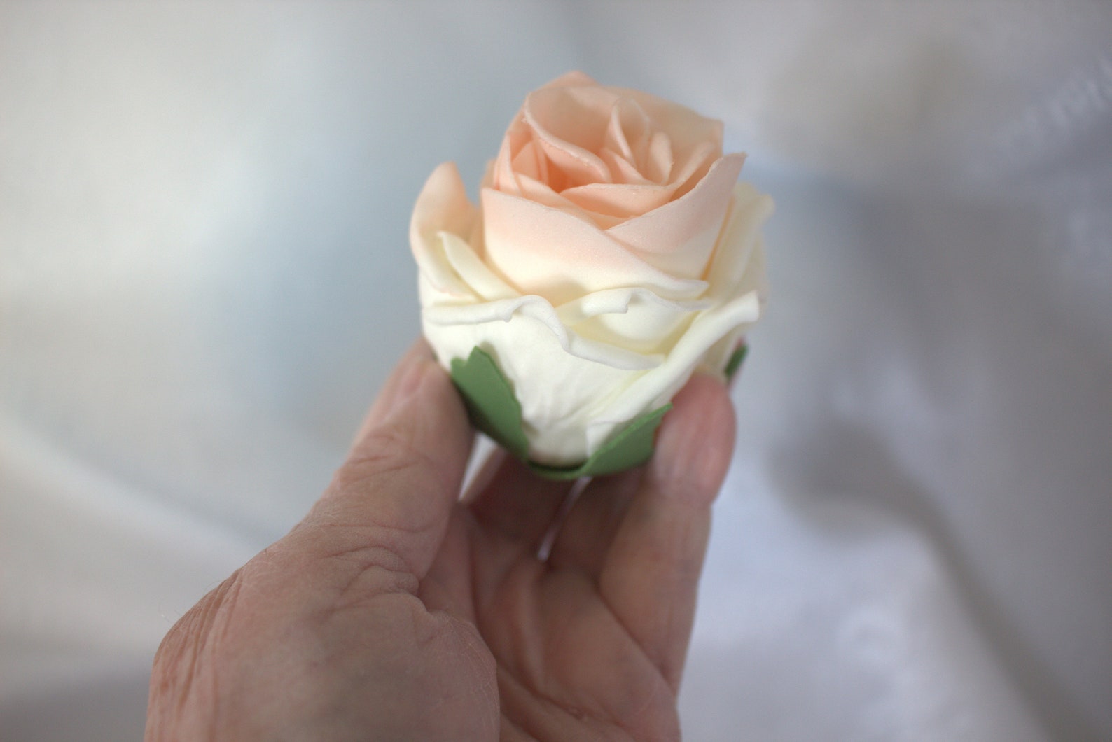 Large Foam Rose Buds With Stems: Peach, Dusty Rose, Blush, Burgundy ...