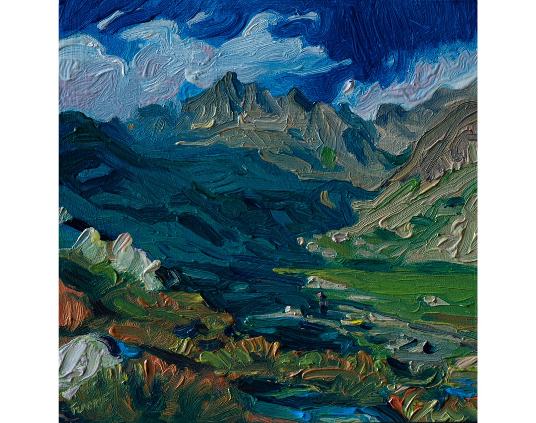 Small Mountainscape | Original Oil Painting | One of a Kind | Post ...