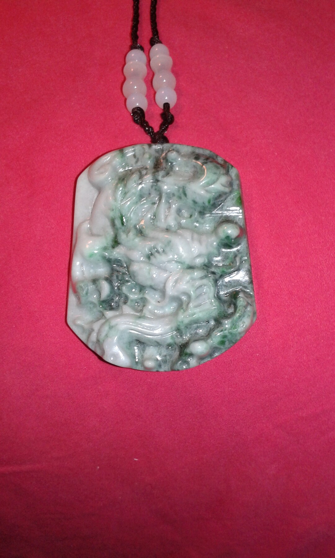 Untreated Mottled Green Jadeite A Jade Handcarved Unisex Pendant ...
