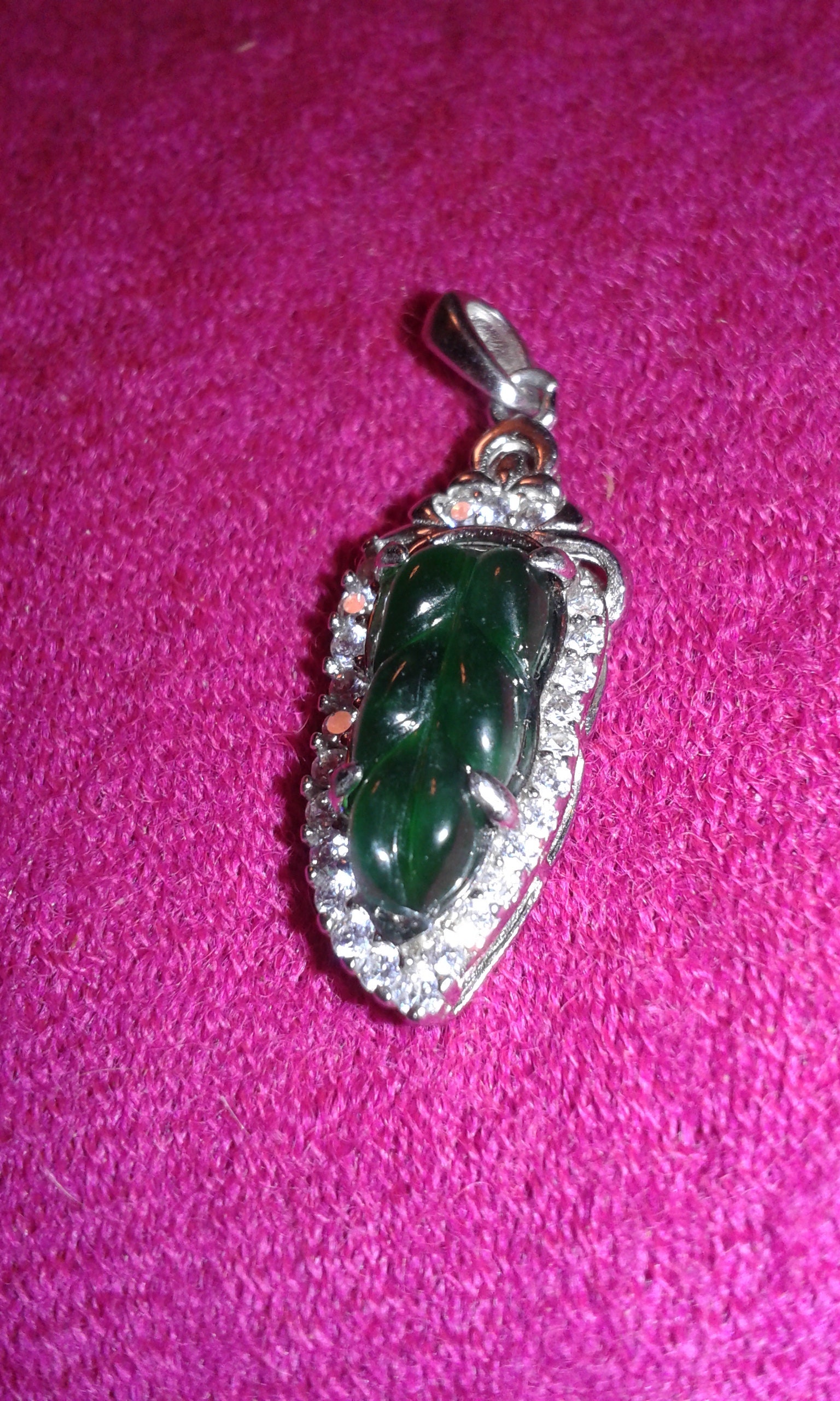Untreated Imperial Green Jadeite A Jade Cubic Zirconia and - Etsy