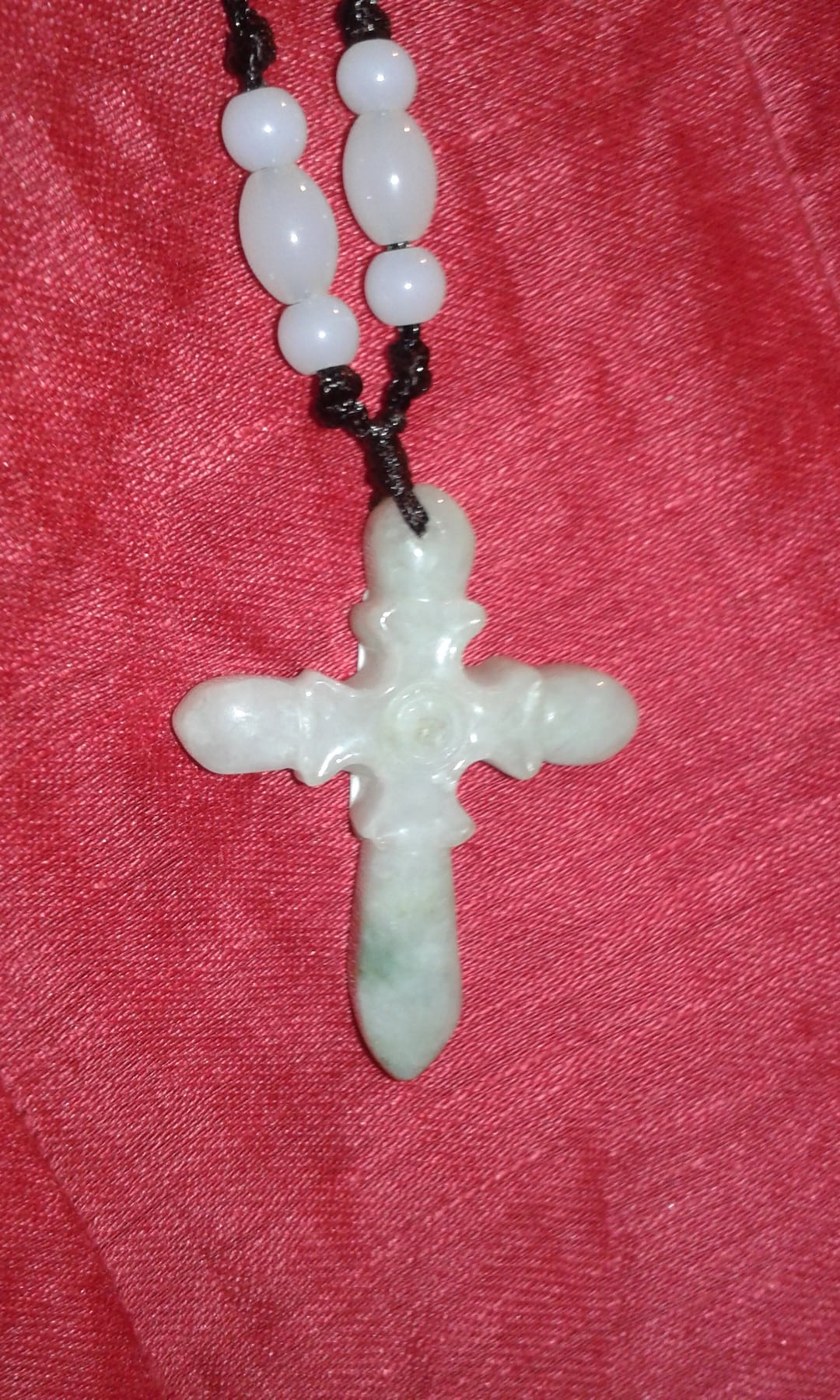 Untreated A Jadeite Jade Christian Crucifix Cross Unisex Necklace ...