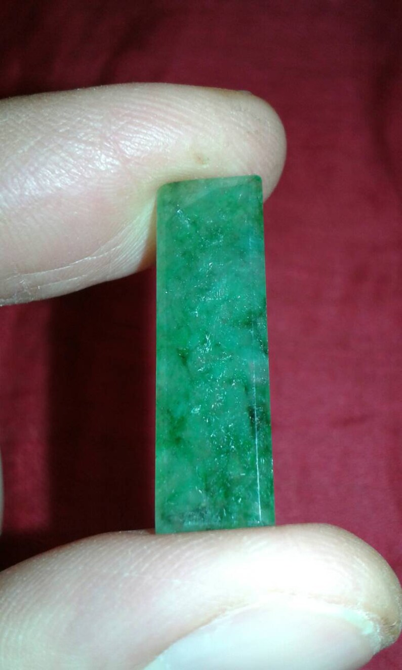 Untreated Jadeite A Jade Emerald Cut Long Piece Ready for | Etsy UK