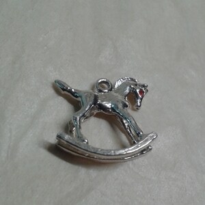 Victorian/edwardian Themed Solid Sterling Silver Rocking Horse Charm ...