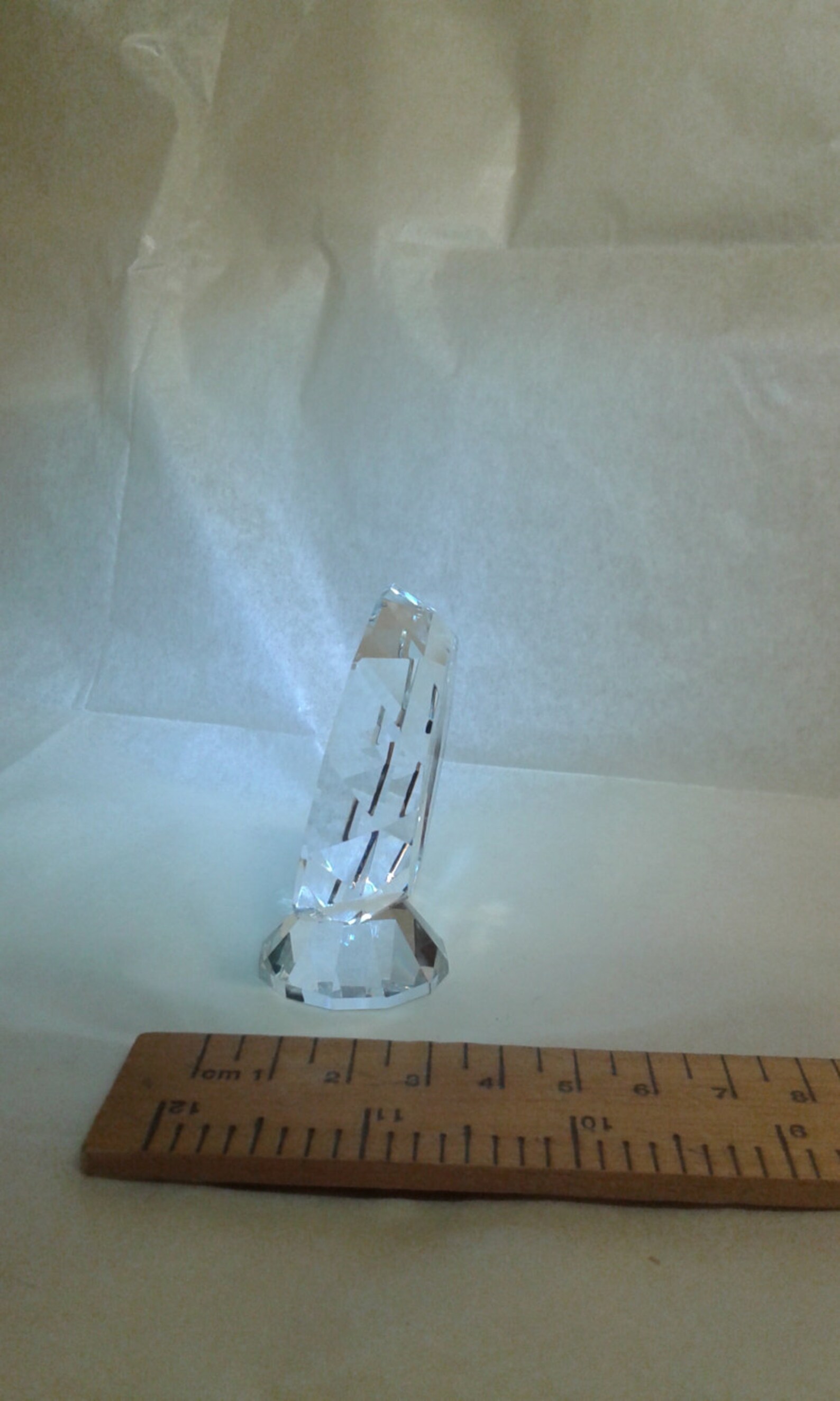 Etched Lead Crystal Glass Figurine of a Mediaeval Female Figure ...