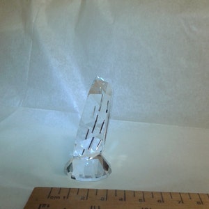 Etched Lead Crystal Glass Figurine of a Mediaeval Female Figure ...