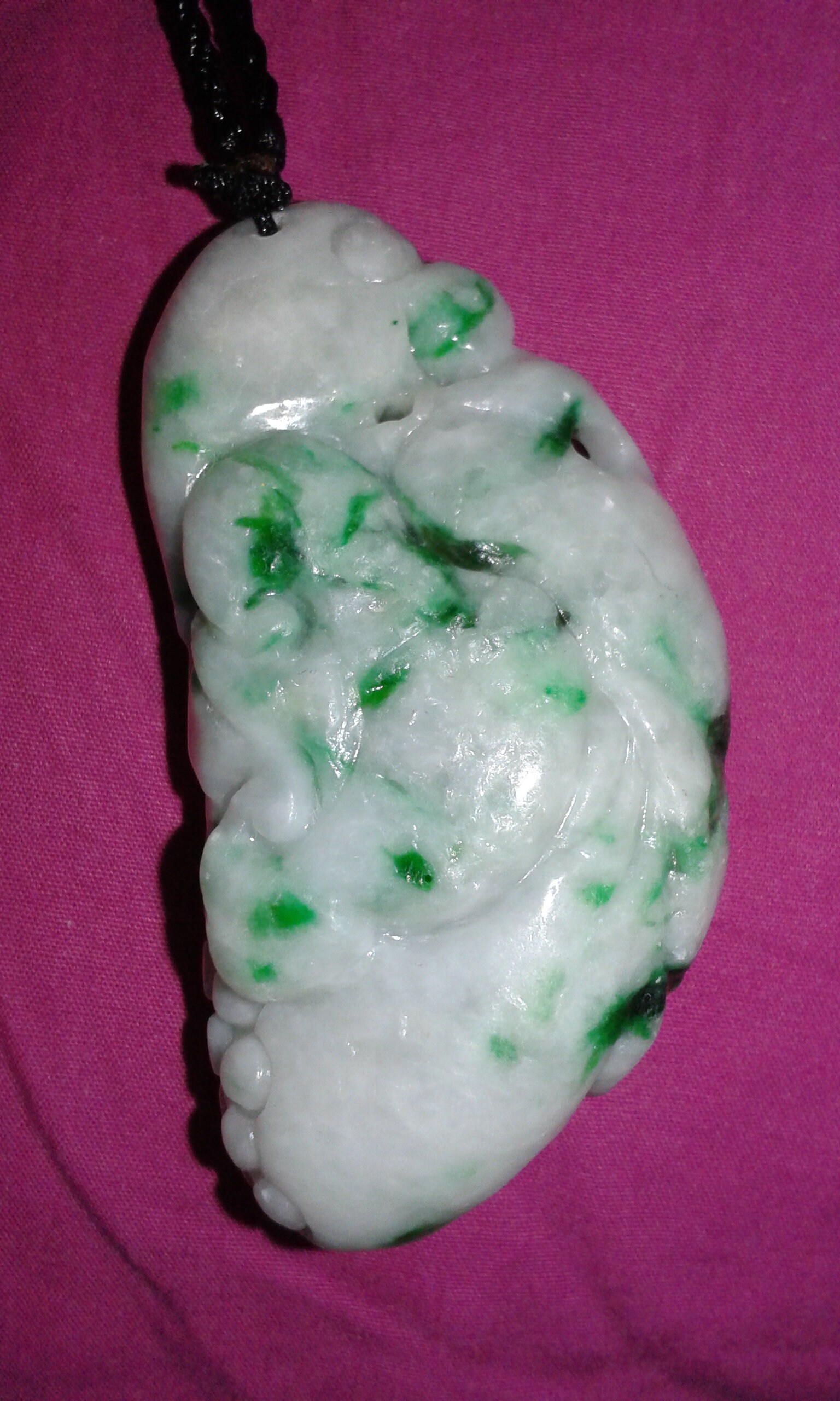 Untreated Jadeite A Jade Phoenix parrot peacock pendant | Etsy