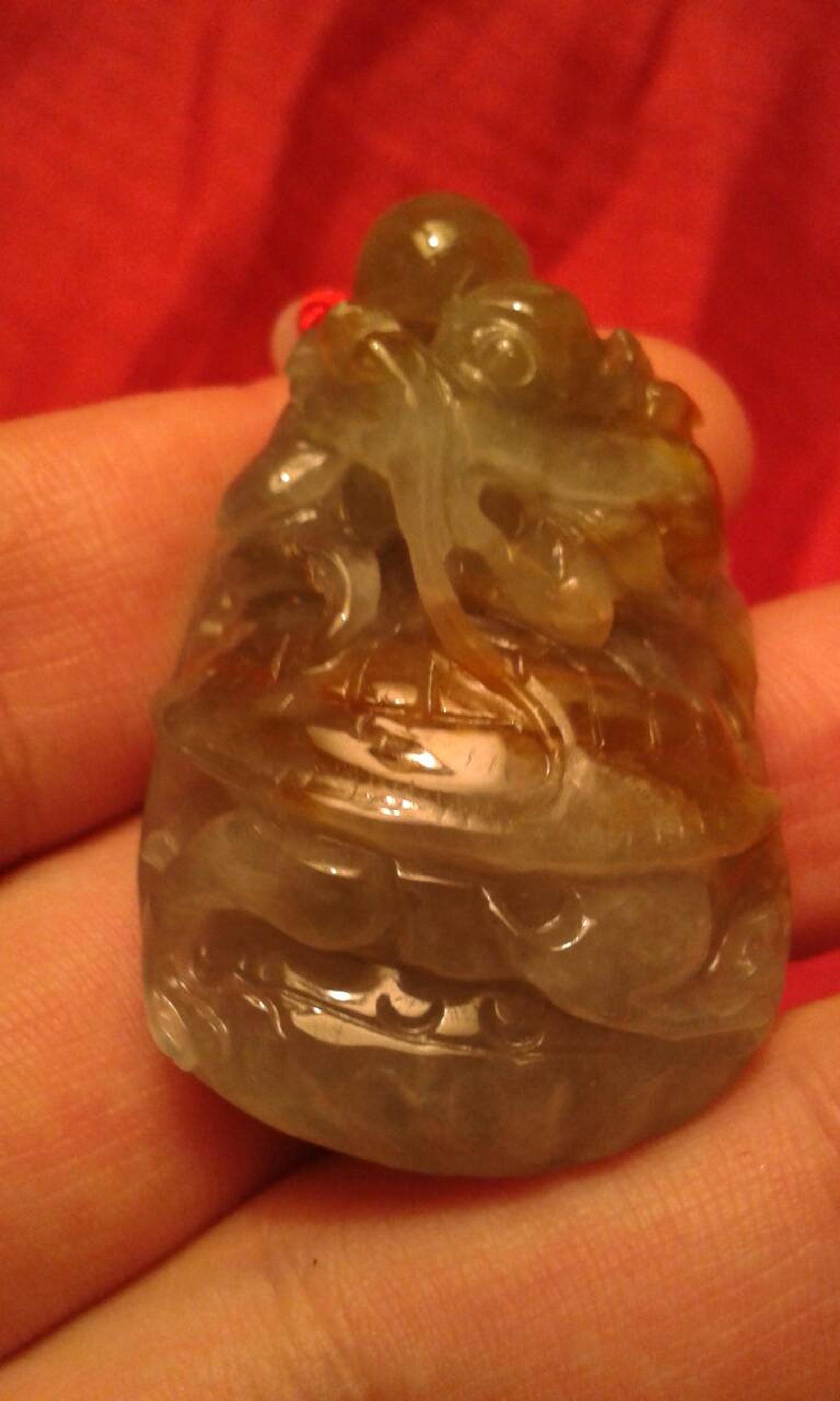 Icy Jadeite A Jade Dragon Turtle Fantasy Mythical Creature Carved ...