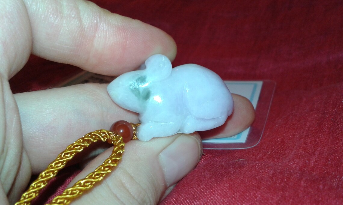 Untreated Lavender Jadeite A Jade Luck Mouse Rat Carving Cute | Etsy UK