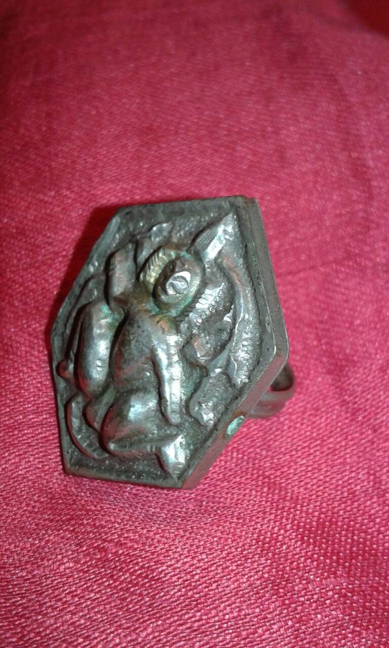 Solid Silver Victorian Krishna Unisex Ring Hindu Jewelry Sri Lanka ...