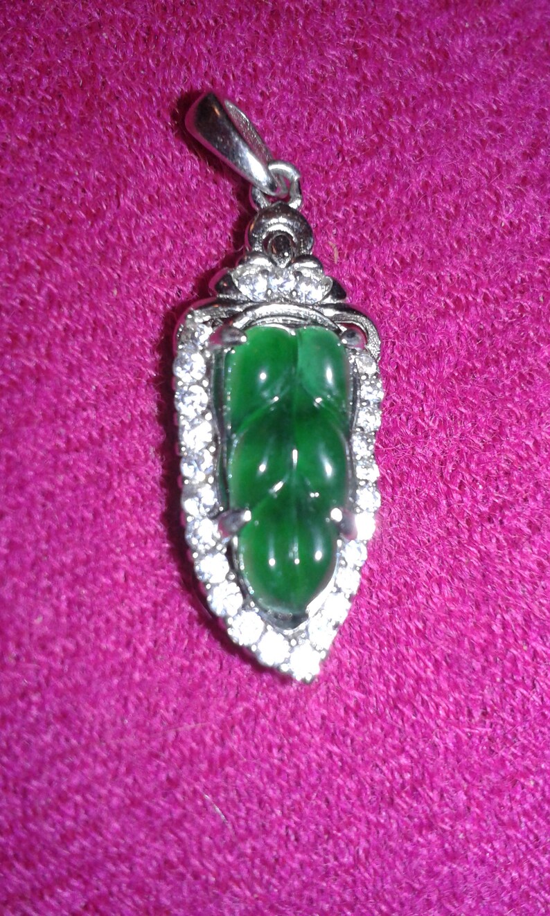Untreated Imperial Green Jadeite A Jade, Cubic Zirconia and Solid ...