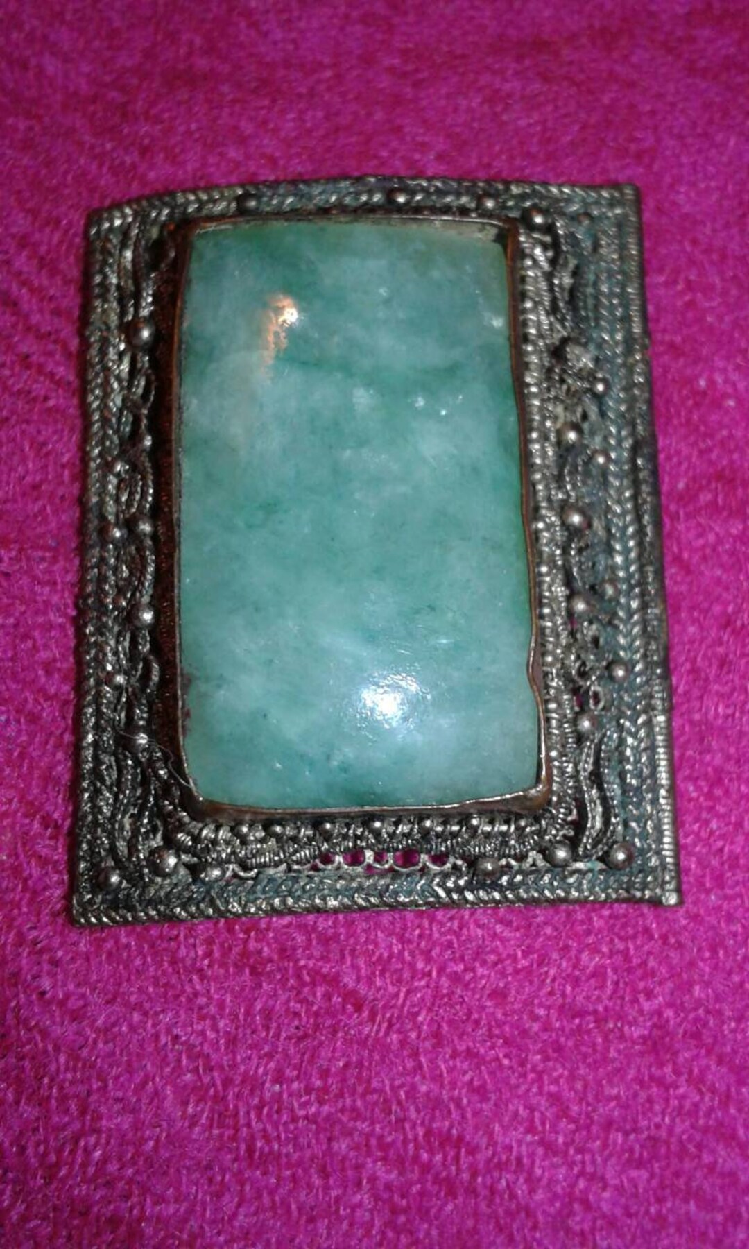 Antique Jadeite A Jade Rectangle Faceted Cabochon Gem - Gemstone for ...