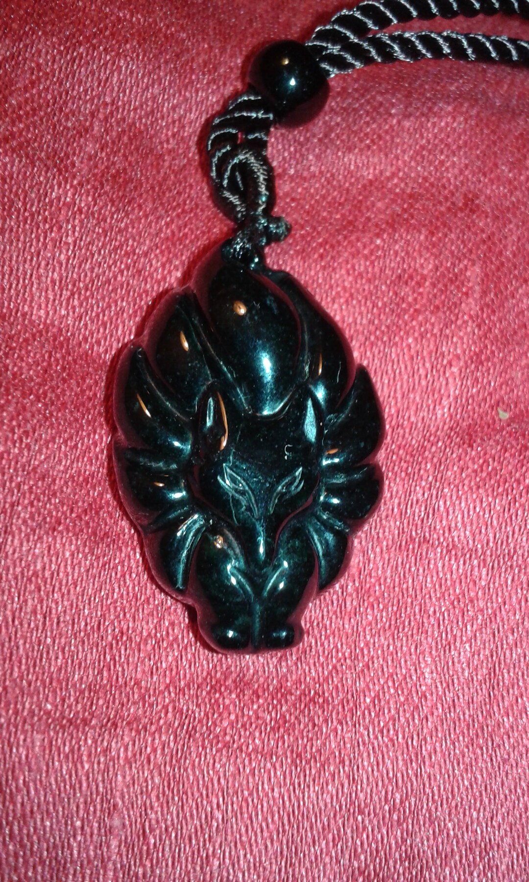 Untreated Jadeite A Jade Black Fox Pendant Unisex Male Female Jewelry ...