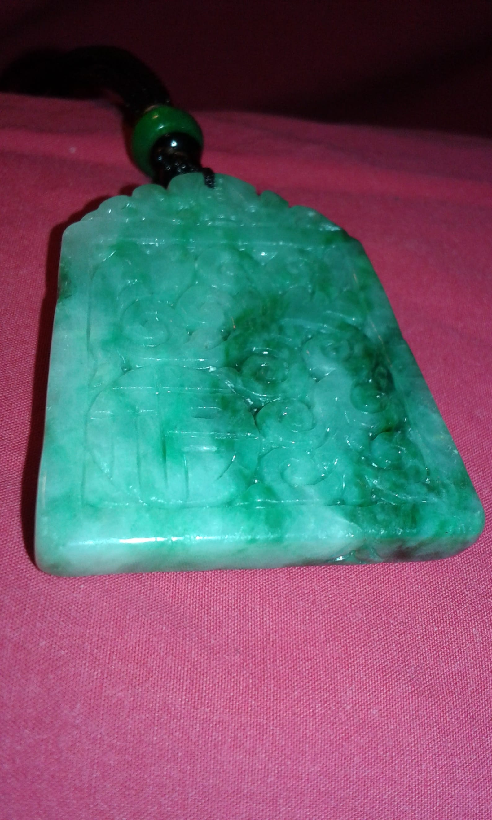Untreated Jadeite A Jade Large Rectangular Medallion Micro - Etsy UK