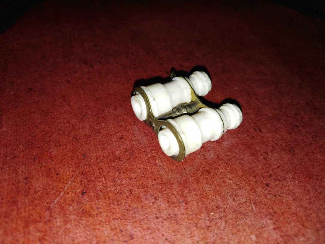Antique French Victorian Ox Bone and Brass Binoculars Bracelet Charm ...