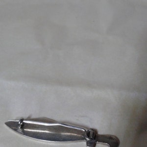 Iraqi 1940s Niello Solid Silver Scimitar Brooch Unisex Mens Womens ...